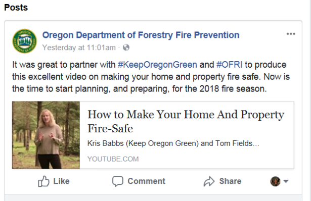 Fire Restrictions/Prevention/Training – ODF – SOUTH CASCADE DISTRICT